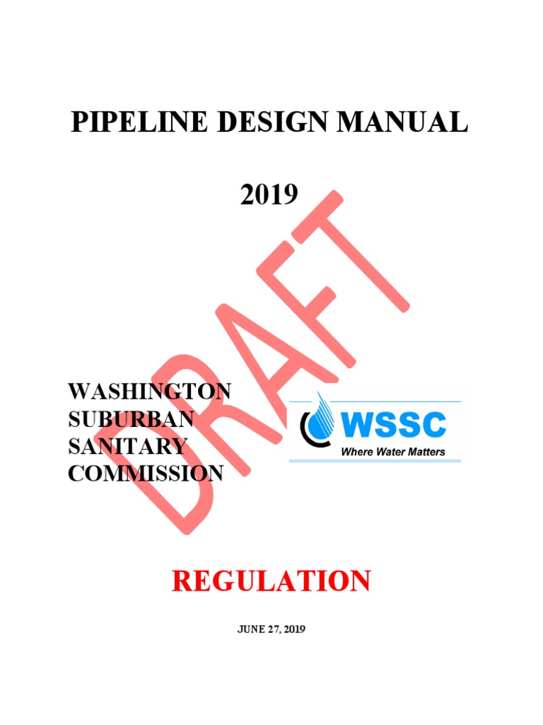 WSSC 2019 Pipeline Design Manual | PDF | Specification (Technical ...
