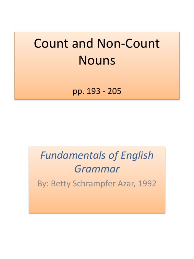 Count - and Non-Count Nouns | PDF | Morphology | Languages