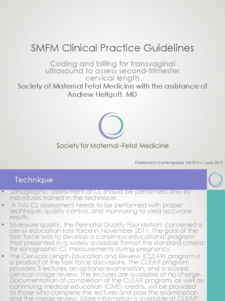 SMFM Clinical Practice Guidelines | PDF | International Statistical ...