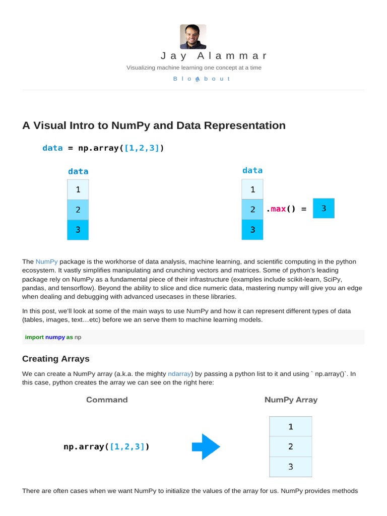 Numpy in Visually Appealing Manner | PDF | Matrix (Mathematics) | Areas ...