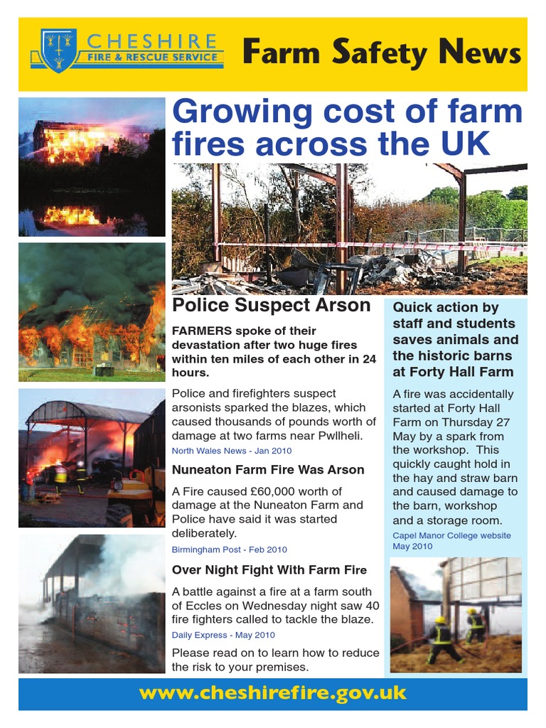 Farm Fire Safety Leaflet A5 | PDF | Fire Safety | Safety