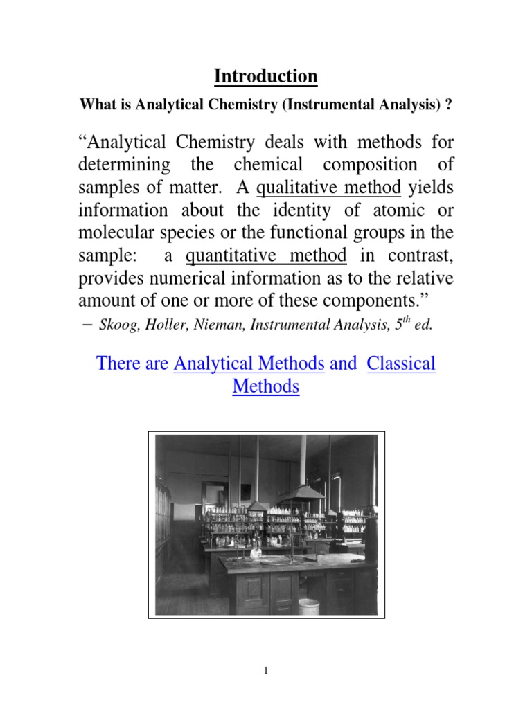 1 - Introduction To Instrumental Methods | PDF | Detection Limit | Analytical Chemistry