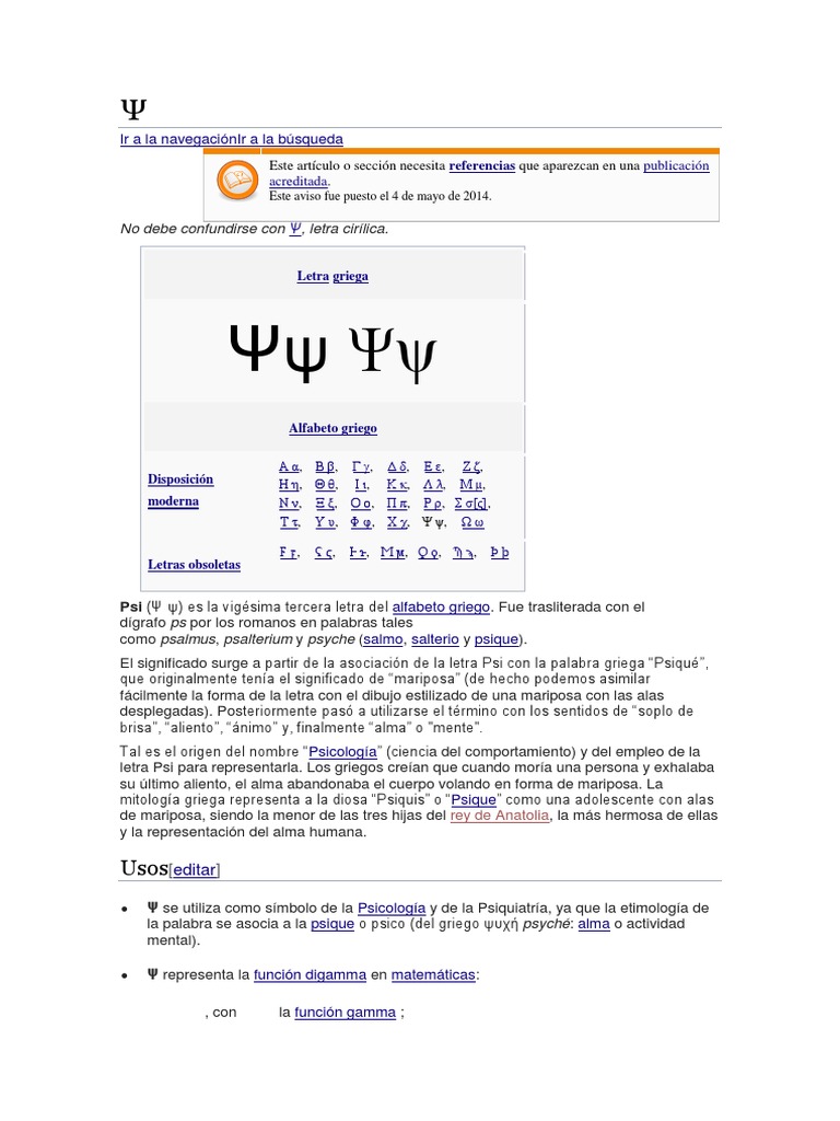 El Significado de Psi Wikipedia | PDF