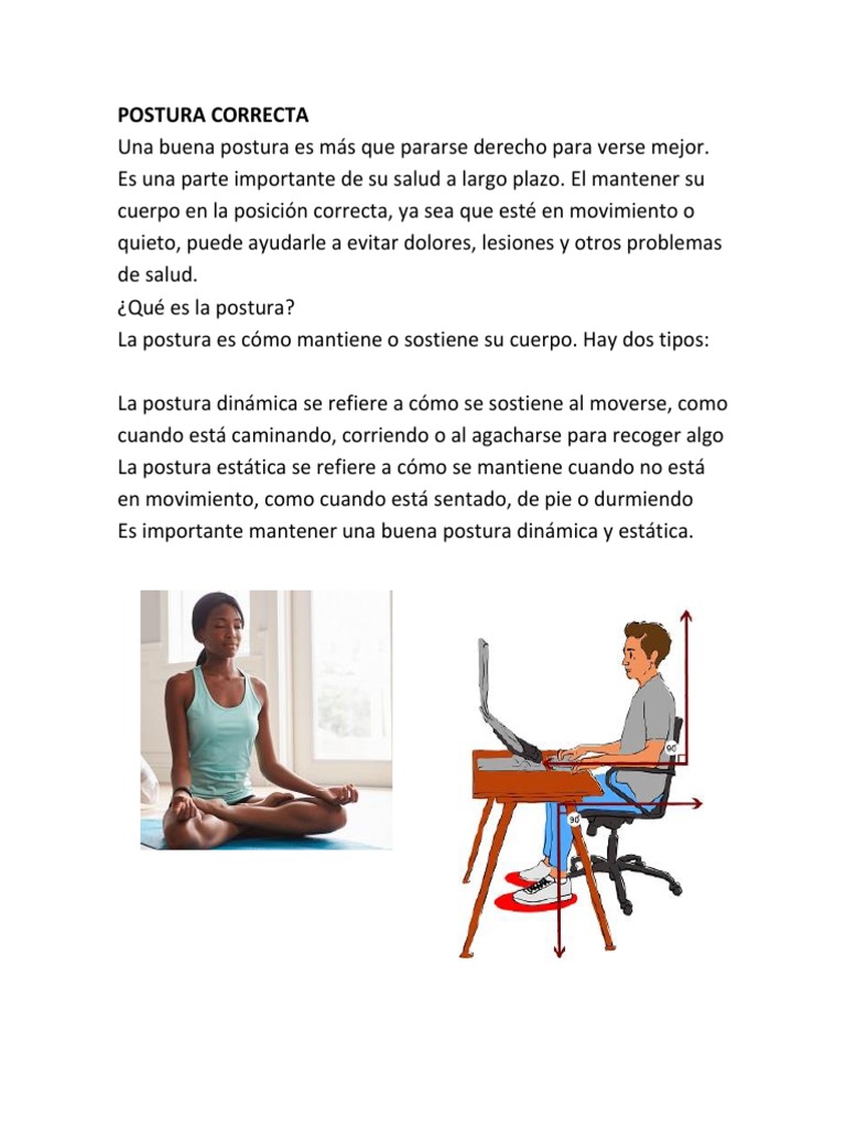 Postura Correcta | PDF