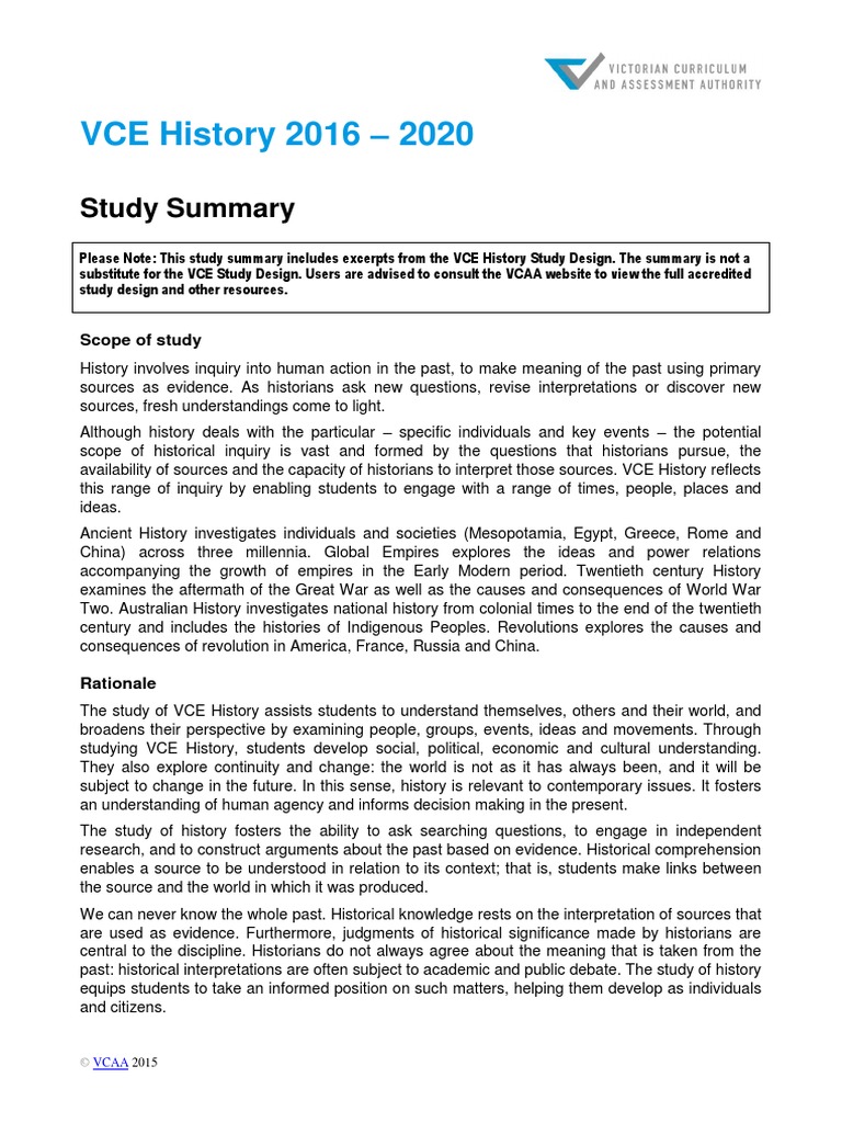 History Study Summary 2016 | PDF | Modern History | British Empire