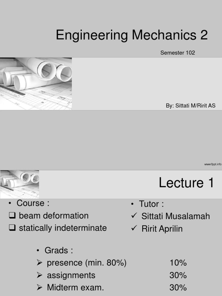 Engineering Mechanics 2: Semester 102 | PDF