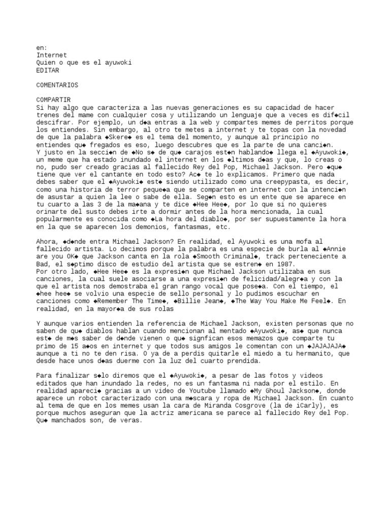 Ayuwoki | PDF | Michael Jackson | Internet