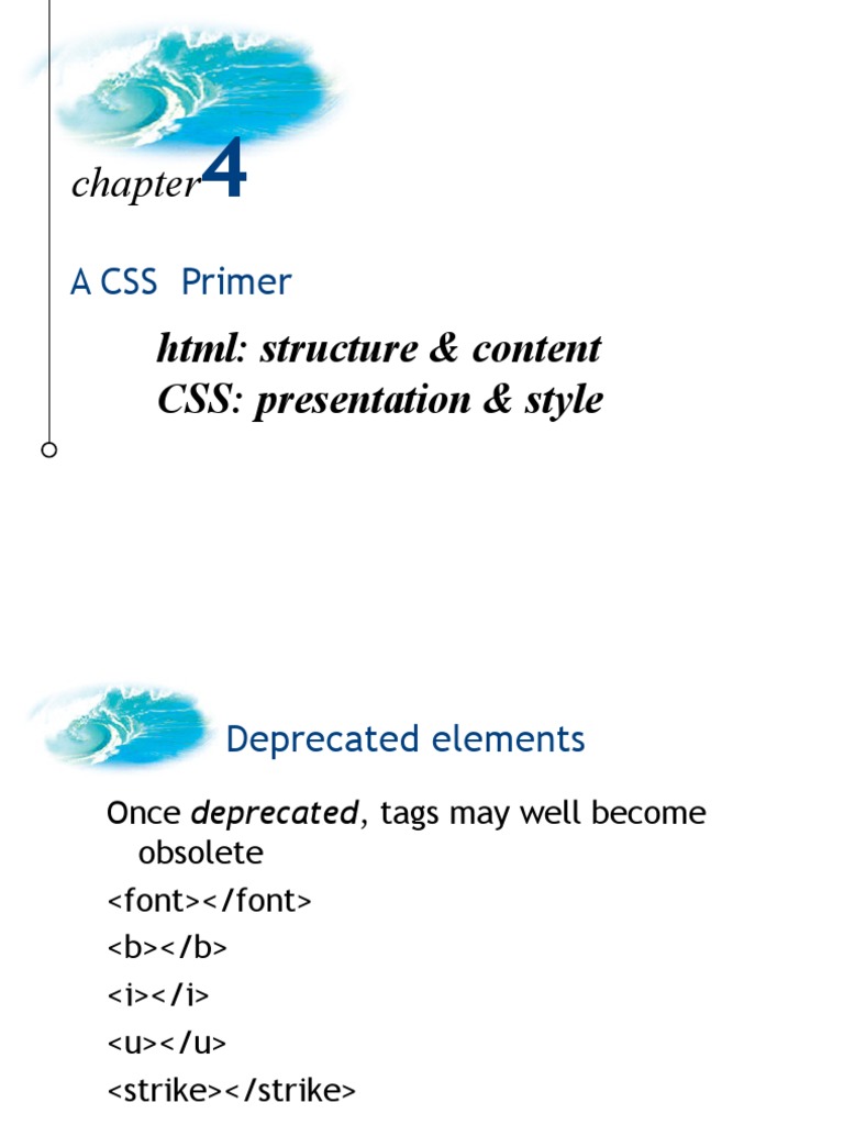 HTML: Structure & Content CSS: Presentation & Style | PDF | Cascading Style Sheets | Html Element