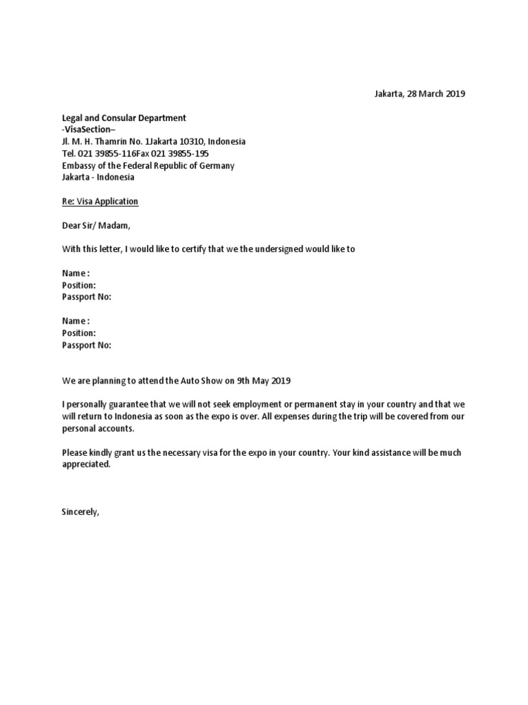 Germany Visa Letter | PDF | Travel Visa | International Relations