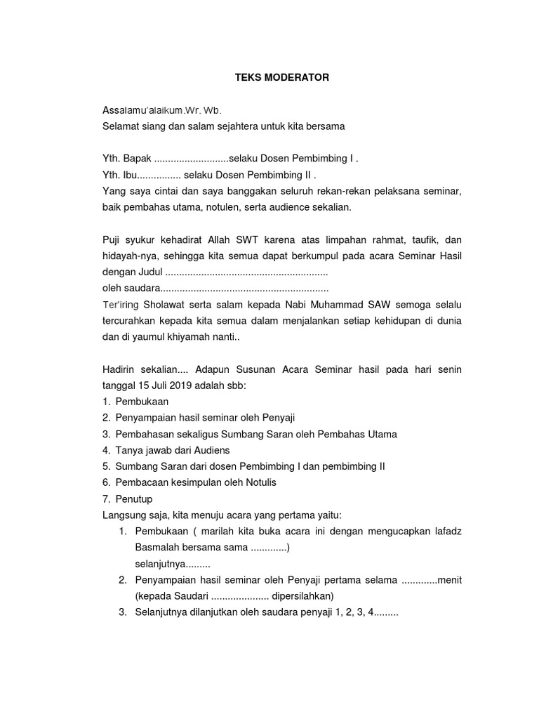Teks Moderator | PDF