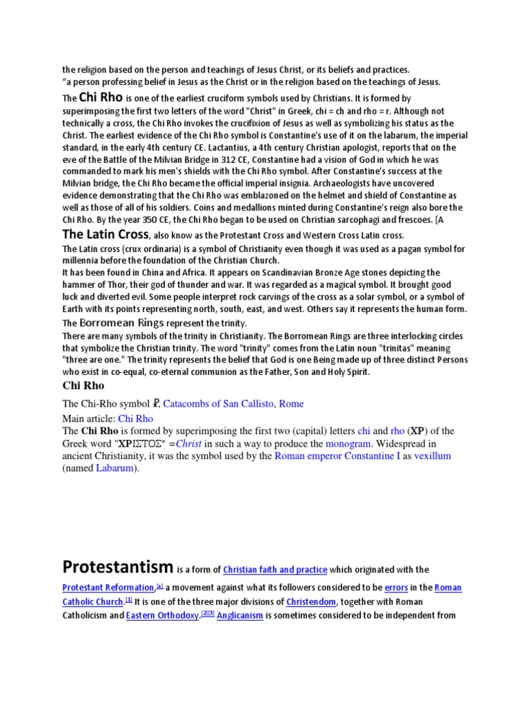 Protestantism: Chi Rho | PDF | Eastern Orthodox Church | Christian Church