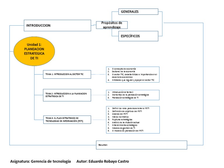 01 - Mapa de Temas Unidad 1 | PDF | Planificación | Cognición