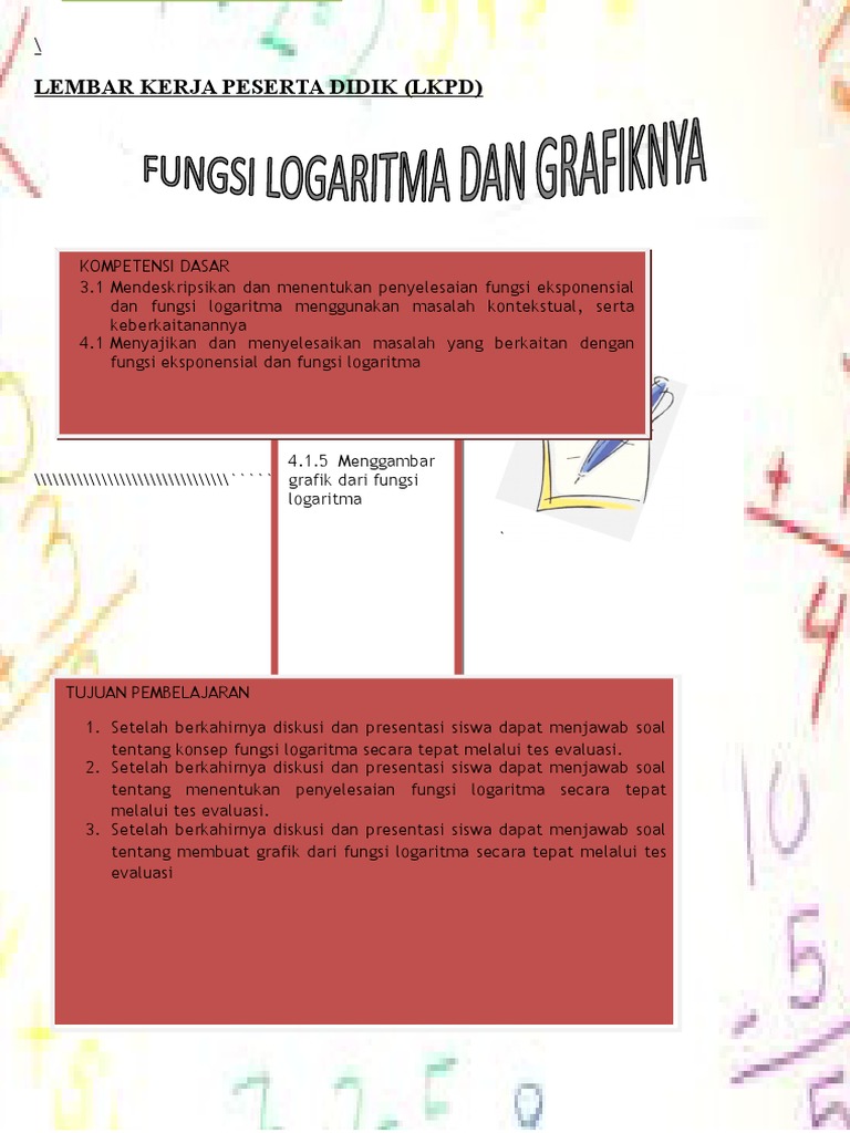 3 LKPD 1 Grafik Fungsi Logaritma | PDF