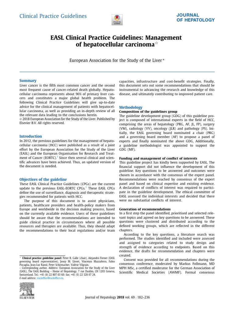 HCC Easl 2018 | PDF | Hepatitis | Hepatitis C