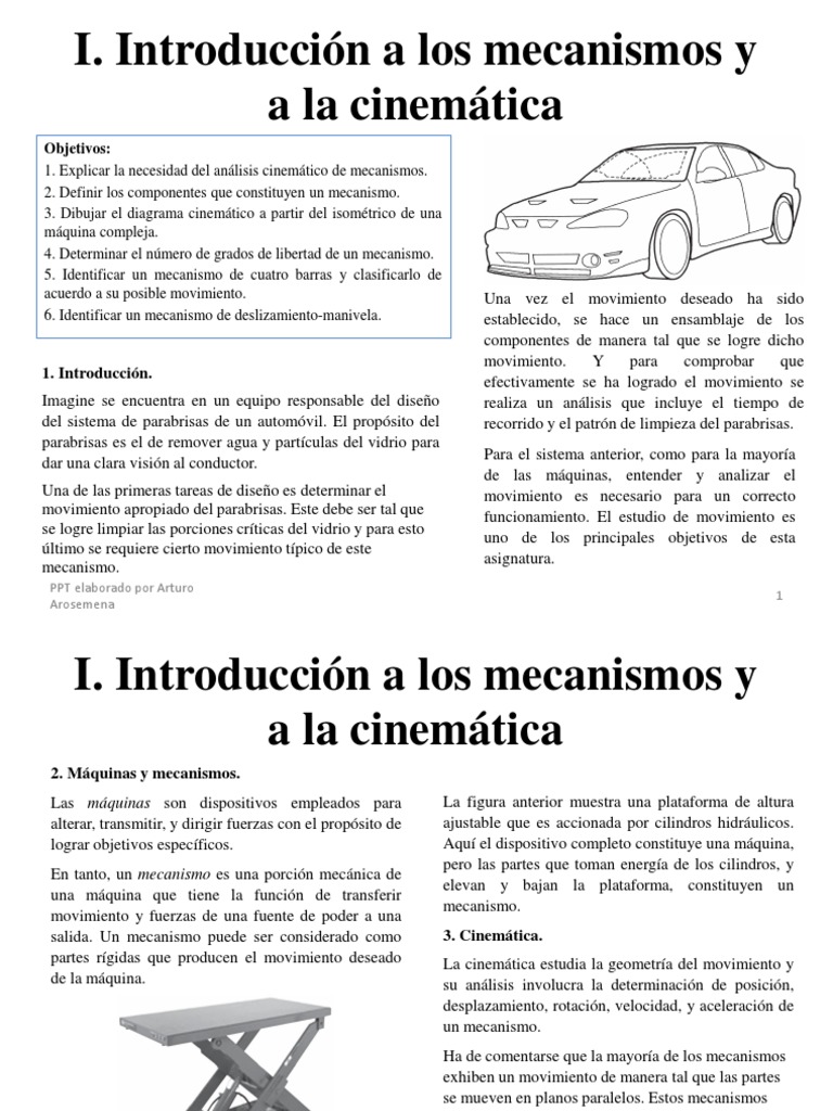 Mecanismos | PDF | Cinemática | Rotación