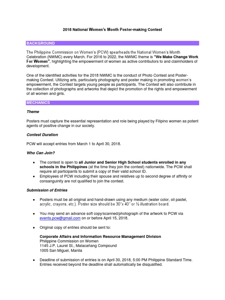 2018 Poster-Making Contest | PDF | Government | Social Institutions