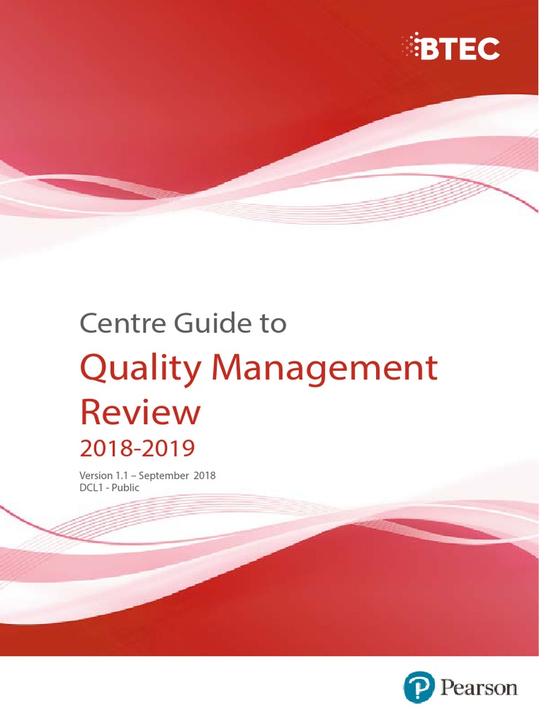 Centre Guide To Quality Management Review 2018 19 Final | PDF ...