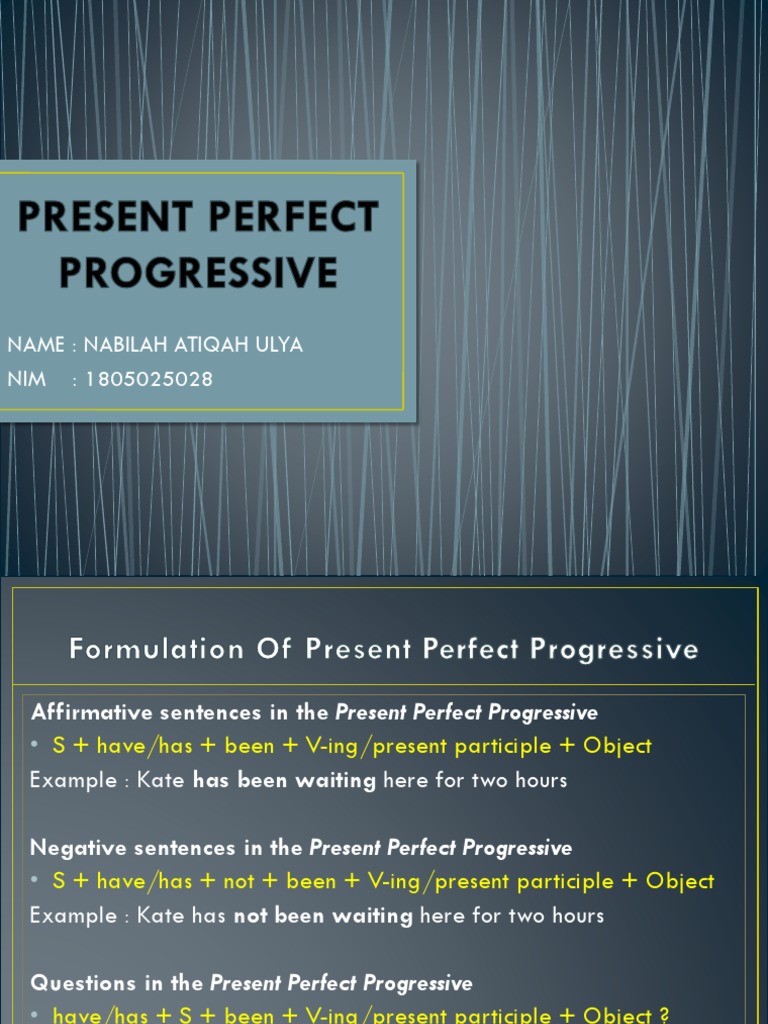 Present Perfect Progressive | PDF