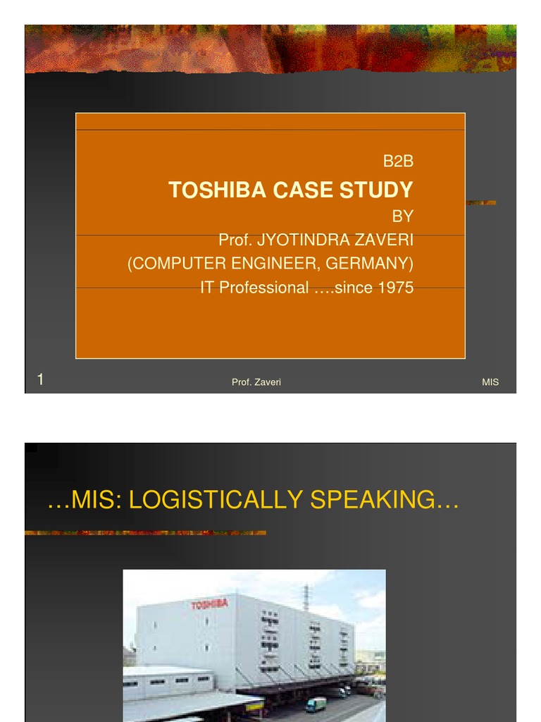 MIS. Case Study Data Warehousing. Toshiba Logistics. | PDF | Data Warehouse | Logistics