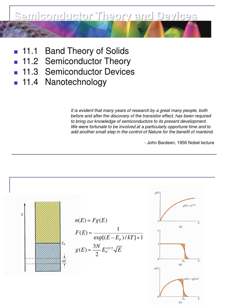 Semiconductor Theory and Devices | PDF | P–N Junction | Field Effect ...