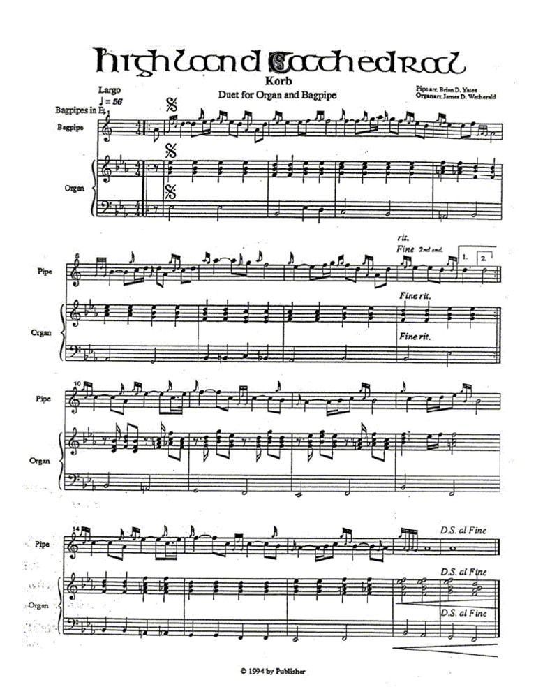 Highland Cathedral Sheet Music | PDF