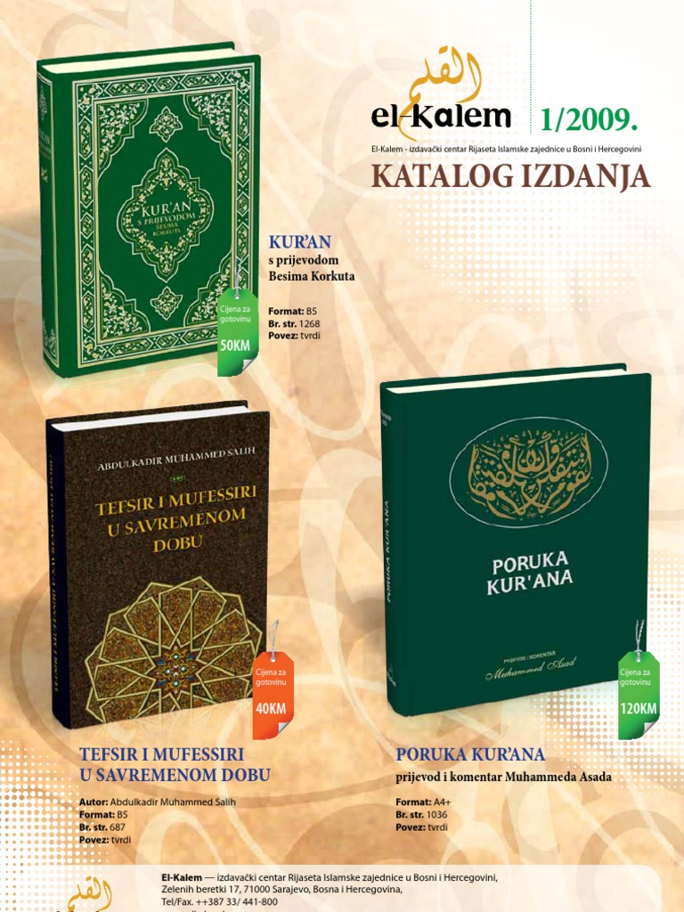 Islamske Knjige Katalog - 2009 | PDF