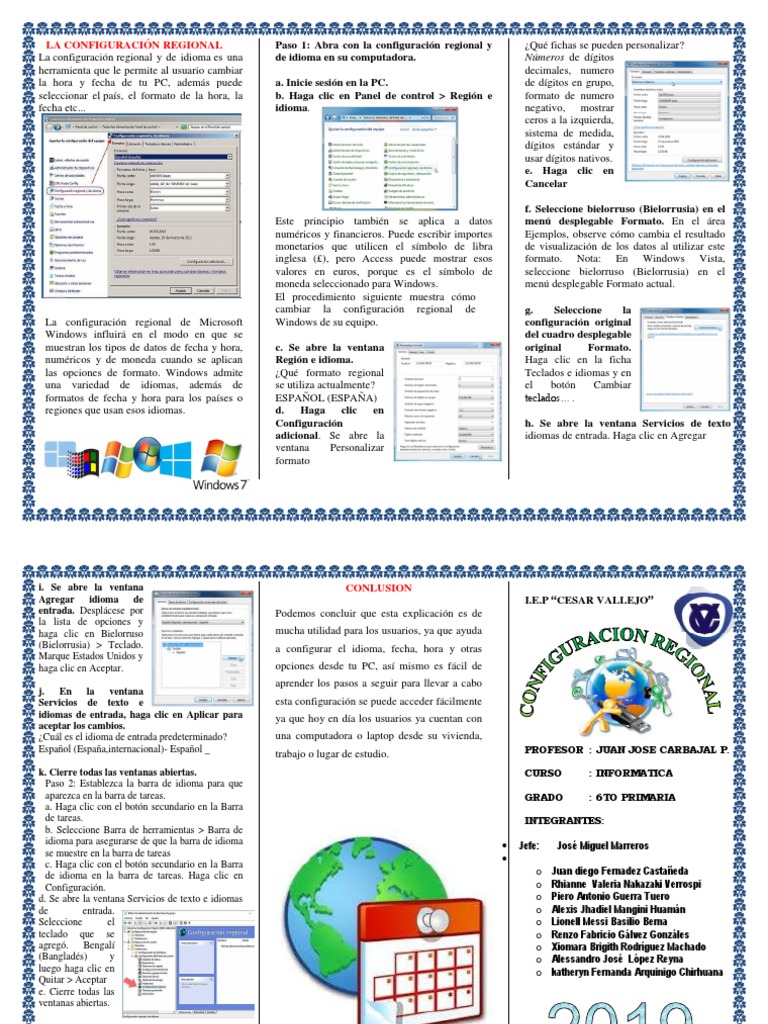 Configuracion Regional | PDF | Point and Click | Microsoft Windows