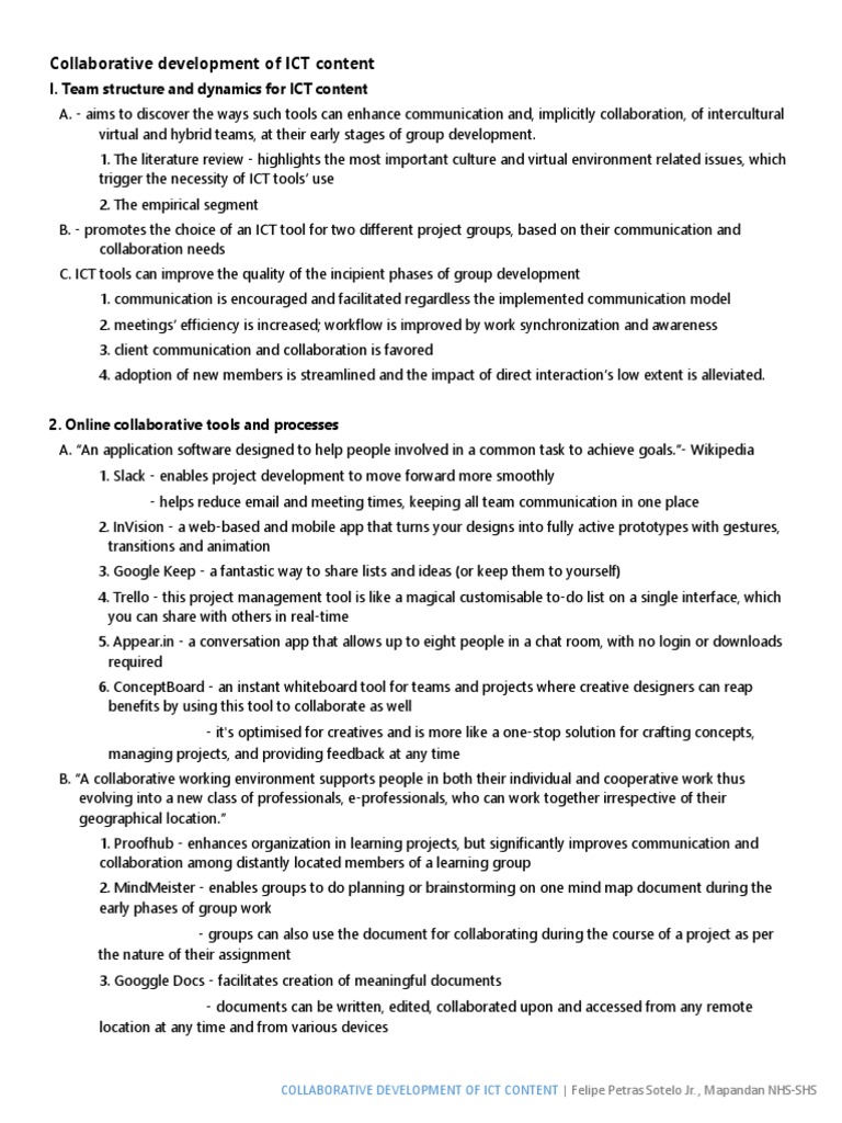 Collaborative Development of ICT Content | PDF | Educational Technology ...