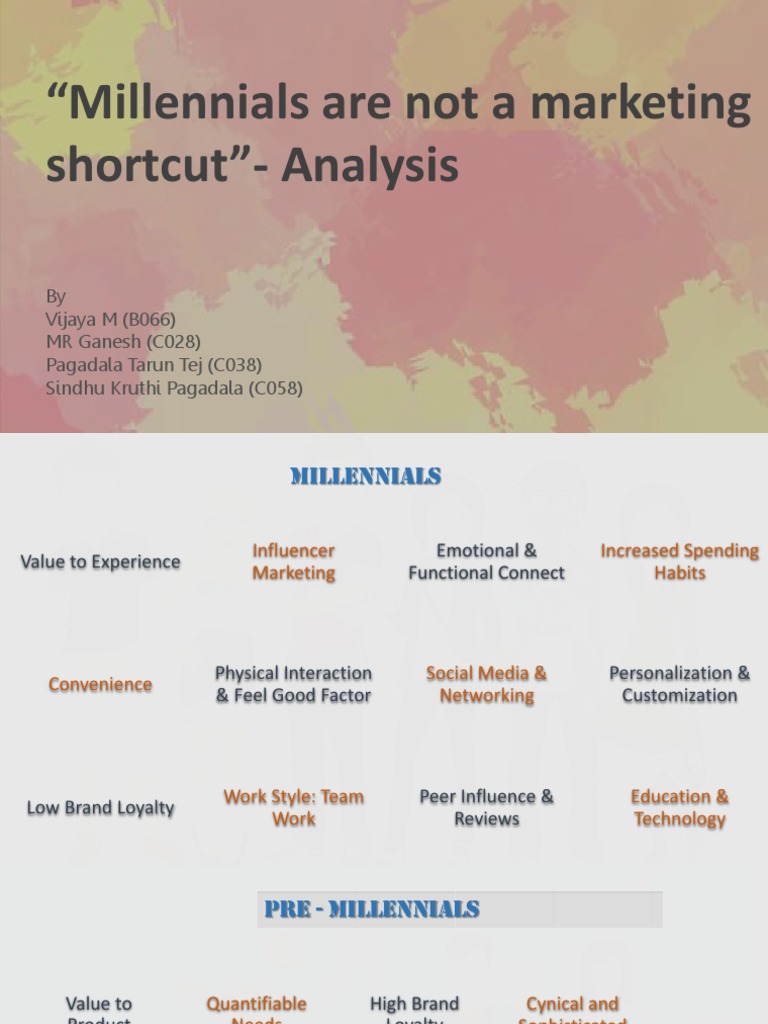 Millennials Vs Pre-Millennials - Consumer Behaviour | PDF