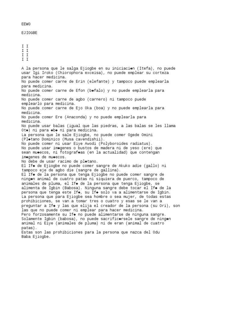 Eewo Ejiogbe | PDF