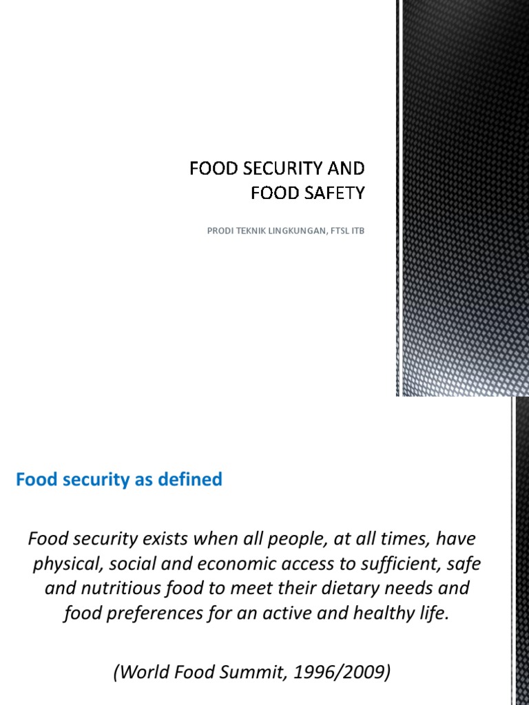15 PTL Week 15 Food Security and Food Safety | PDF | Food Security ...