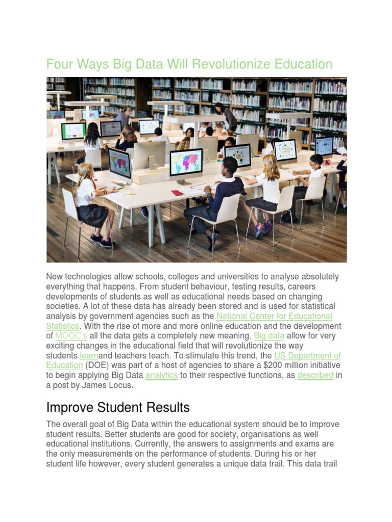 Big Data Education | PDF | Big Data | Programme For International ...