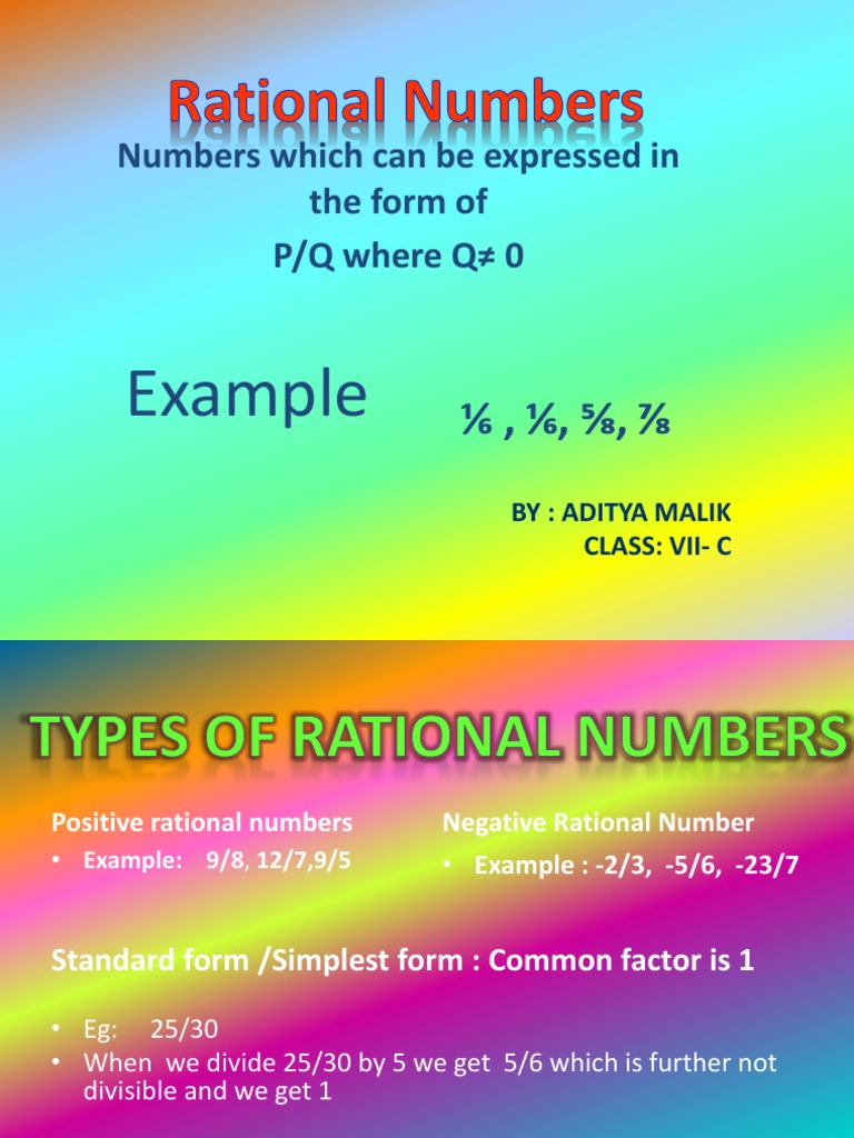 Numbers Which Can Be Expressed in The Form of P/Q Where Q 0 | PDF