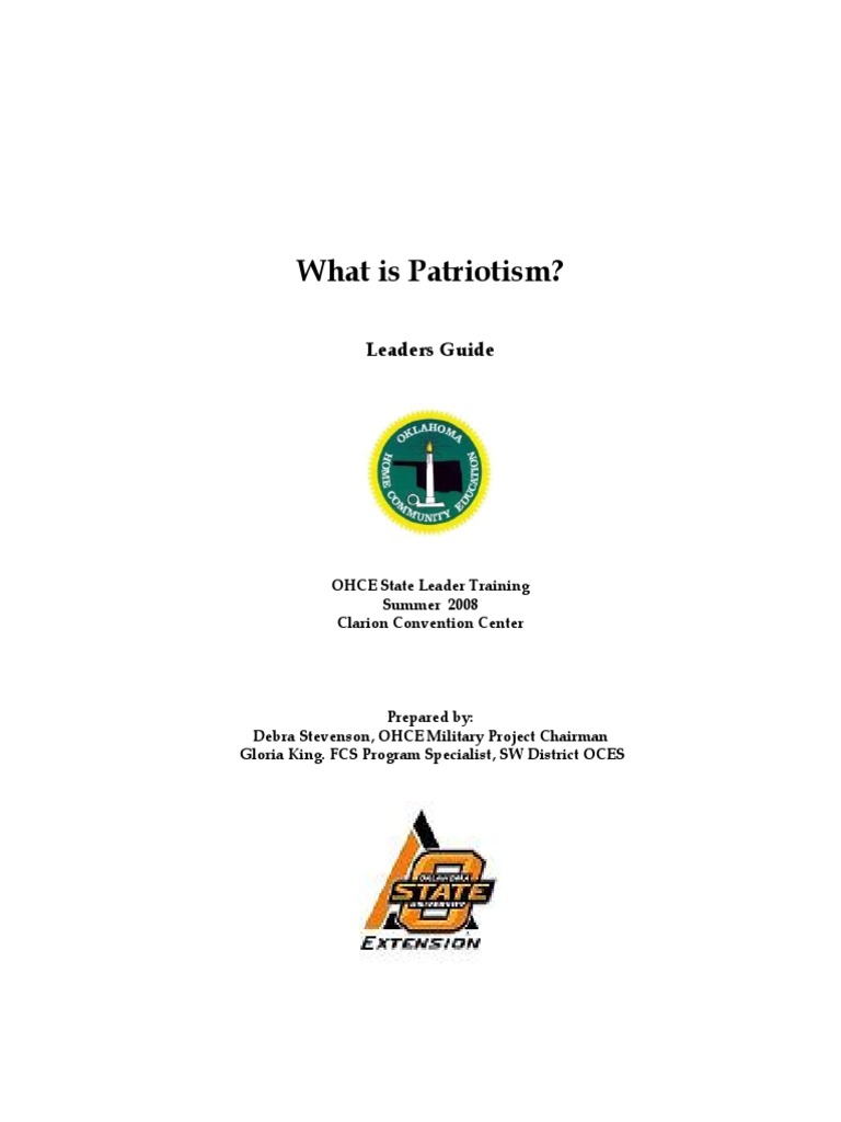 What Is Patriotism?: Leaders Guide | PDF | Pledge Of Allegiance | Unrest