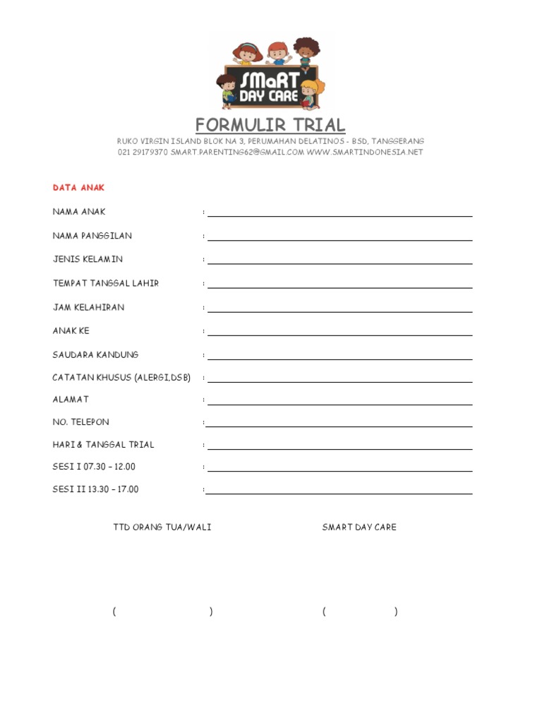 Formulir Trial | PDF
