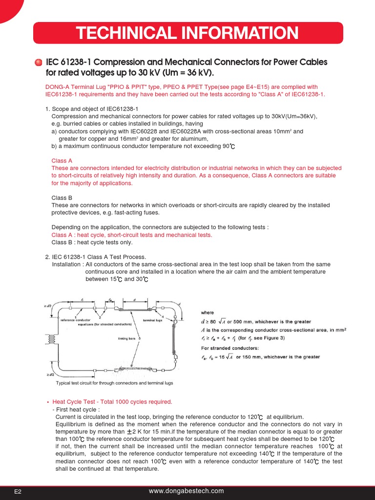 IEC 61238 1 Compression and Mechanical Connectors For Power Cables PDF | PDF | Electrical ...