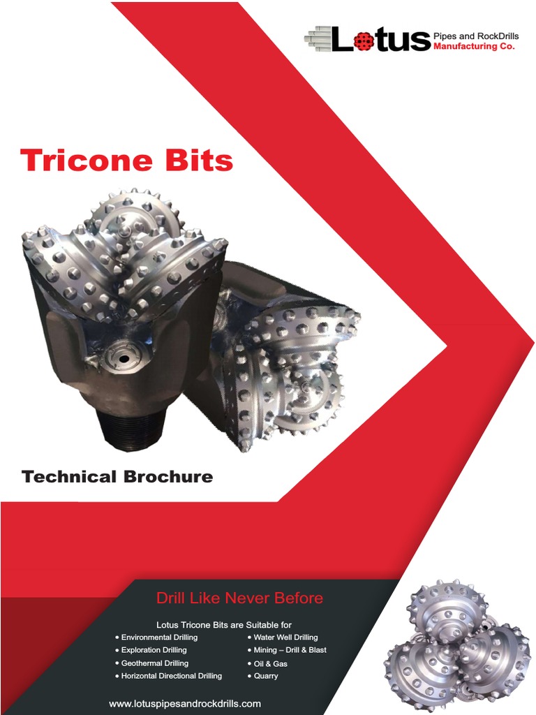 Tricone Bit Brochure | Download Free PDF | Bearing (Mechanical) | Drilling