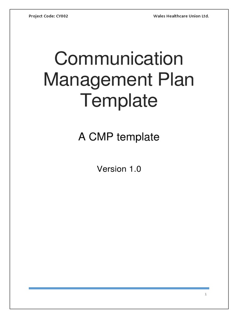 Communication Management Plan Template Final | PDF | Computing | Business