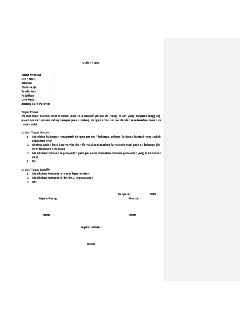 Form Penilaian Kinerja PK 1 | PDF