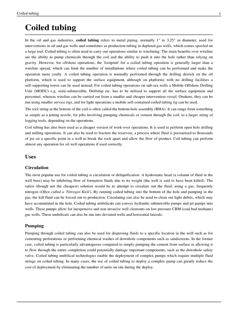 Coiled Tubing | PDF | Geotechnical Engineering | Civil Engineering