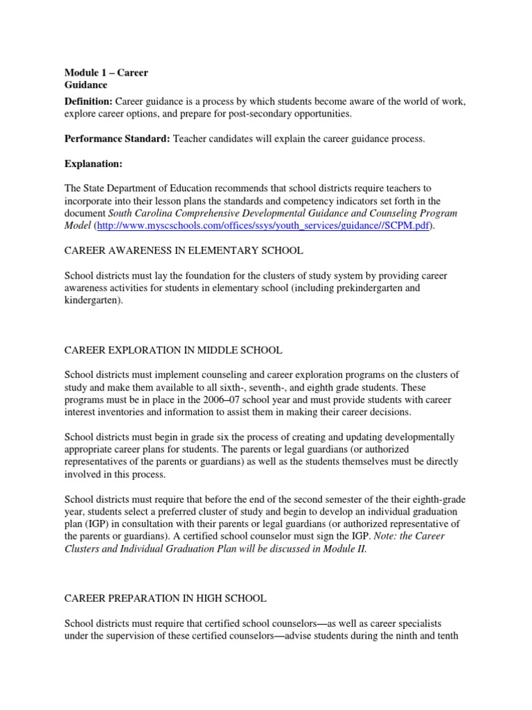 Teacher's Guide to Career Guidance | PDF | School Counselor | Mentorship