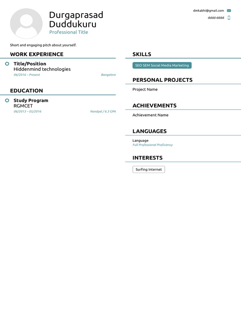 Durgaprasad Duddukuru: Work Experience Skills | PDF