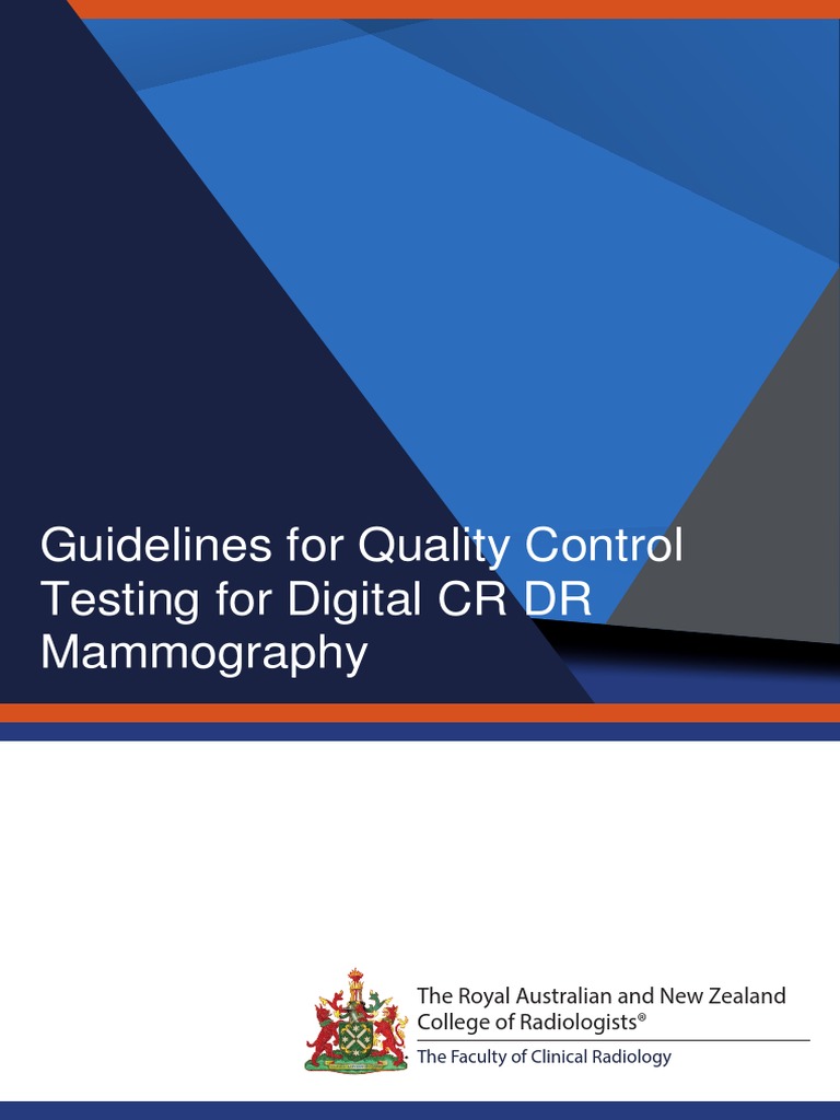 Guidelines For Quality Control Testing For Digital CR DR Mammography V4 ...