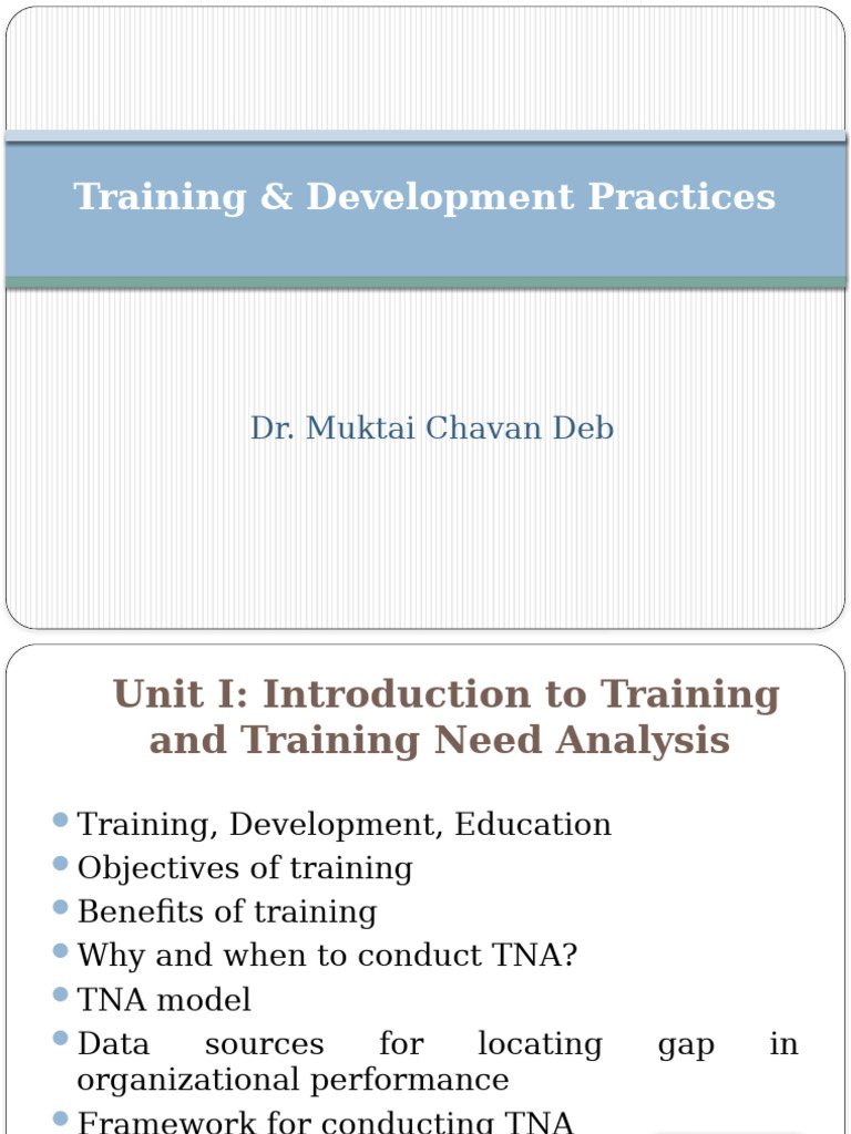 Training Needs Analysis and Development | PDF | Employment | Business
