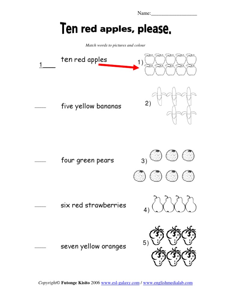 Ten Red Apples Please | PDF