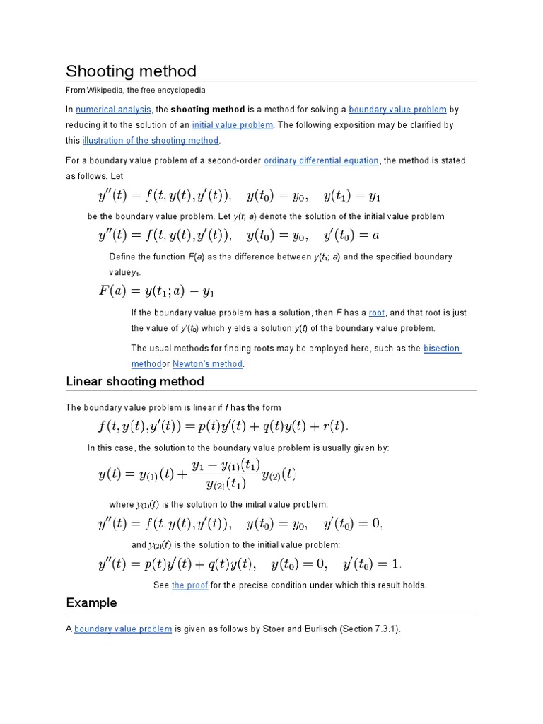 Shooting Method | PDF