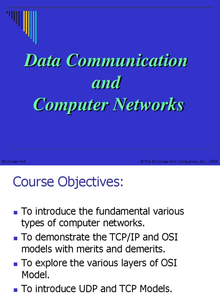 Data Communication and Computer Networks: Mcgraw-Hill ©the Mcgraw-Hill ...
