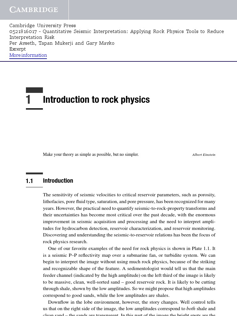 Intro Rock Physics | PDF | Science & Mathematics