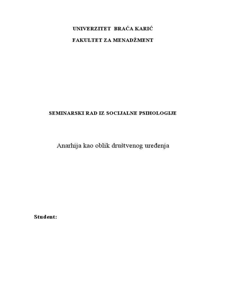 Anarhija | PDF