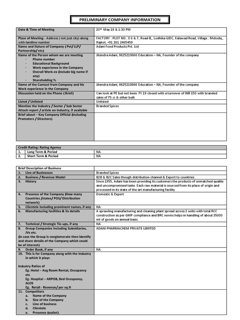 PCI Aadani Foods | PDF | Spice | Ginger